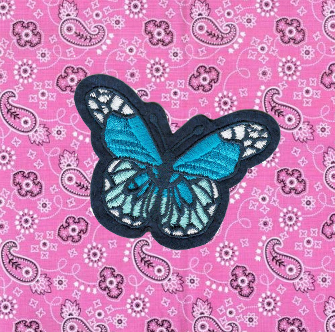 Beautiful 7.5cm Blue Butterfly Patch - Etsy
