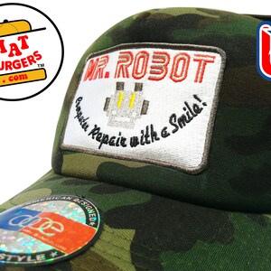 Smartpatches Truckers Mr. Robot Patch Trucker Hat Cap Camo Curved Bill ...