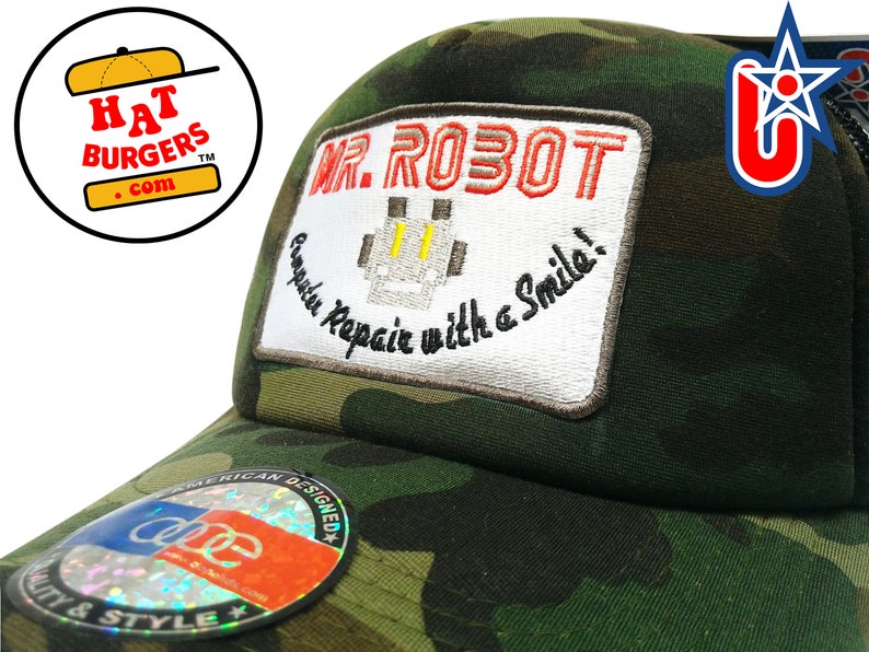 Smartpatches Truckers Mr. Robot Patch Trucker Hat Cap Camo - Etsy