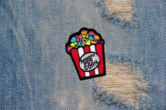 Cute Style Popcorn Patch 7.5cm Applique | Etsy