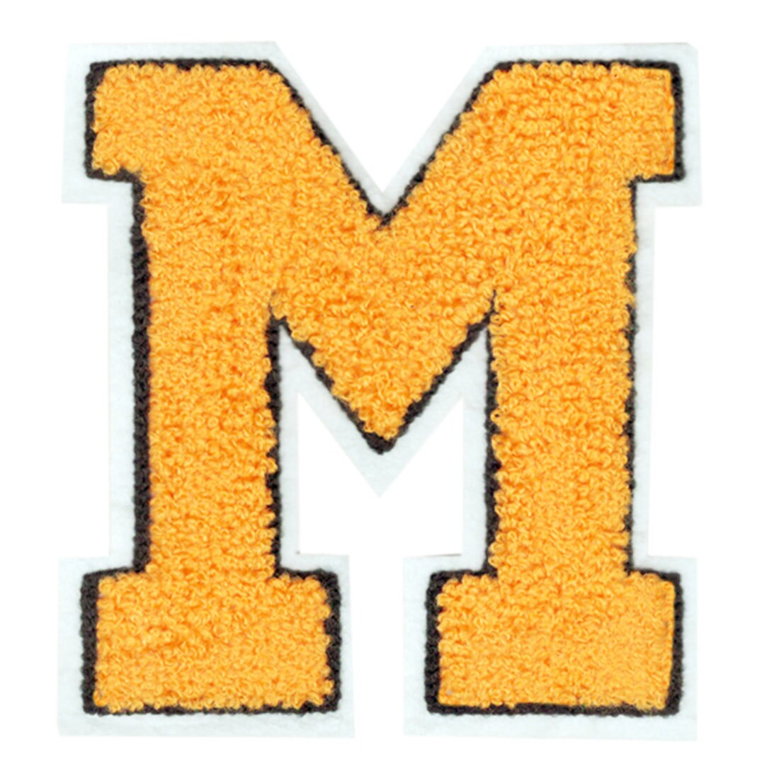 Large Chenille Gold Yellow Letter m Patch 15cm / 6 | Etsy