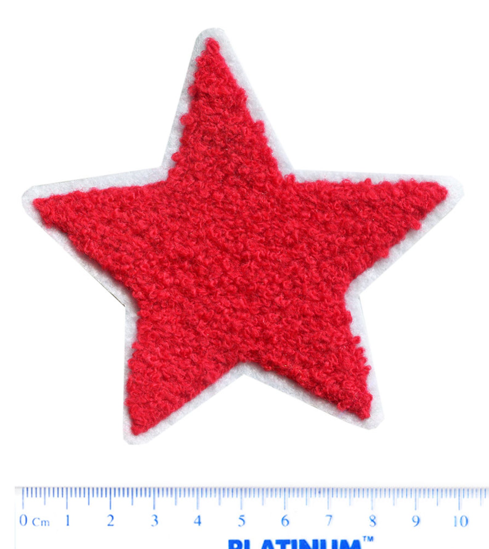 Chenille Red Star Patch 10cm Applique | Etsy