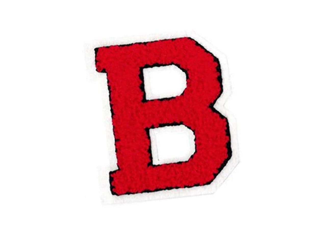 Large Chenille Red Letter "b" Patch 11cm Bob Brian Betty Ben Barbara ...