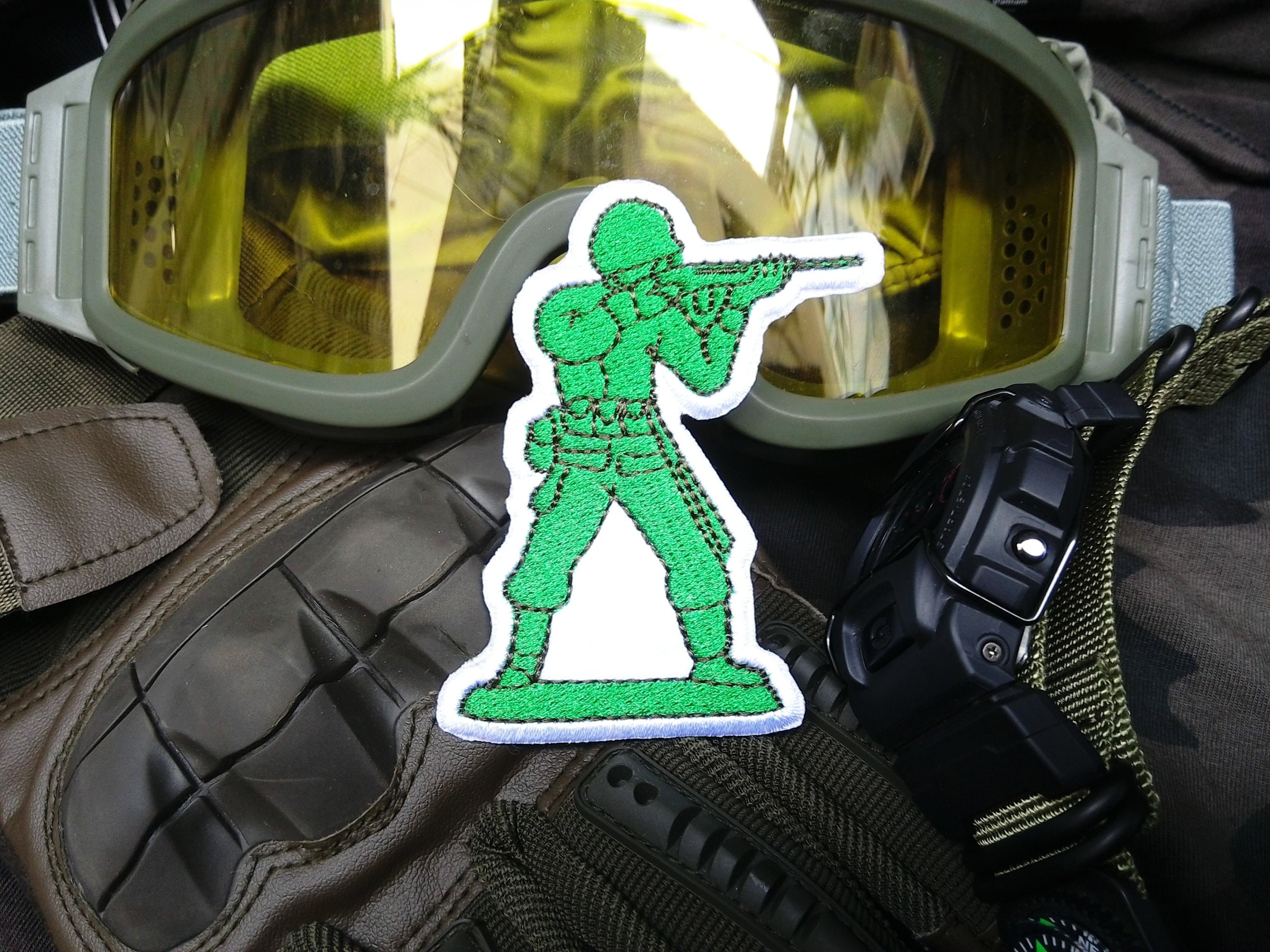 Cool Tactical Green Military Man Special Forces Embroidered Morale ...