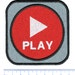 Cool PLAY Button Embroidered Patch 8cm / 3.2 Inch Applique Iron on or ...