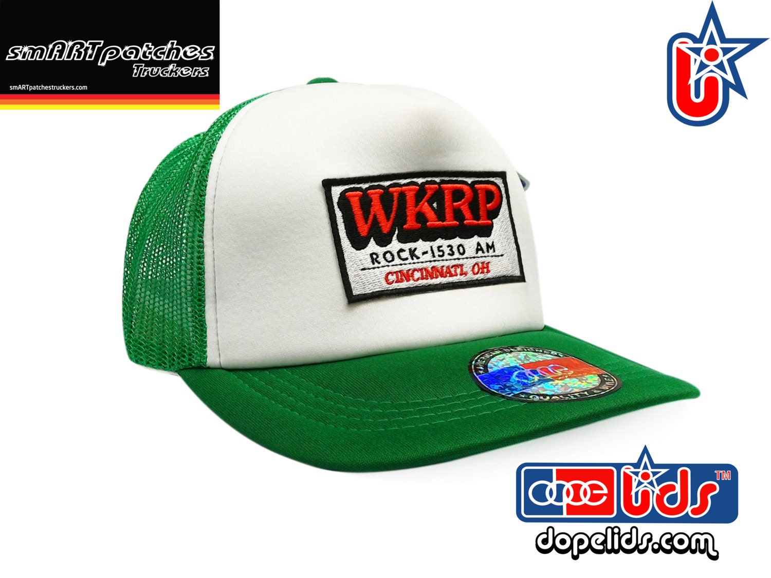 Vintage Style Mesh Trucker Cap Hat WKRP Cincinnati Patch - Etsy
