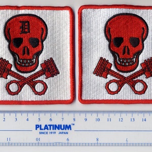 Skull Patch With Piston Crossbones: Plain or Old English d Great Biker ...