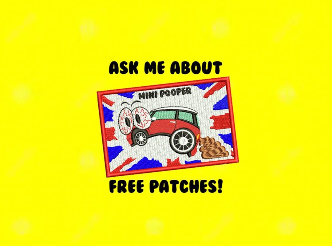Funny Mini Pooper Trucker Truckers Car Poop Patch Patches Badge 11.5cm ...