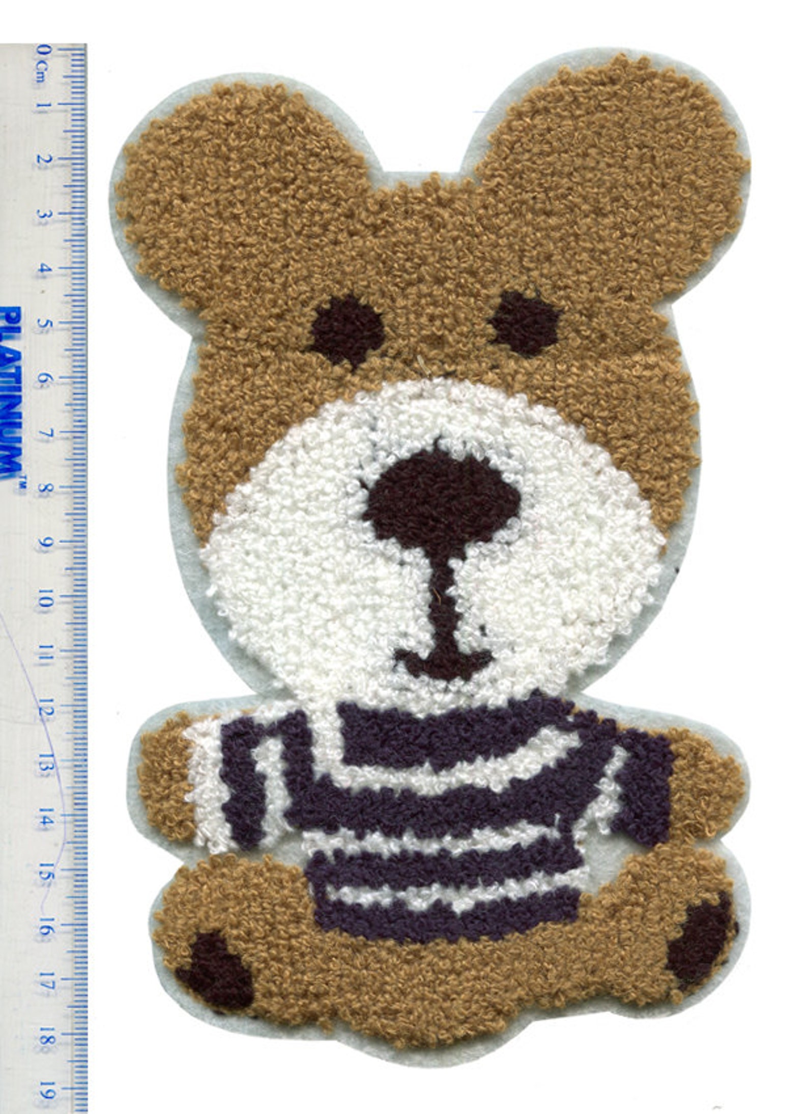 Large 18cm Chenille Teddy Bear Patch - Etsy