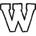 XL Extra Large Chenille Letter "w" Patch 15cm / 6 Inch Will Walt ...