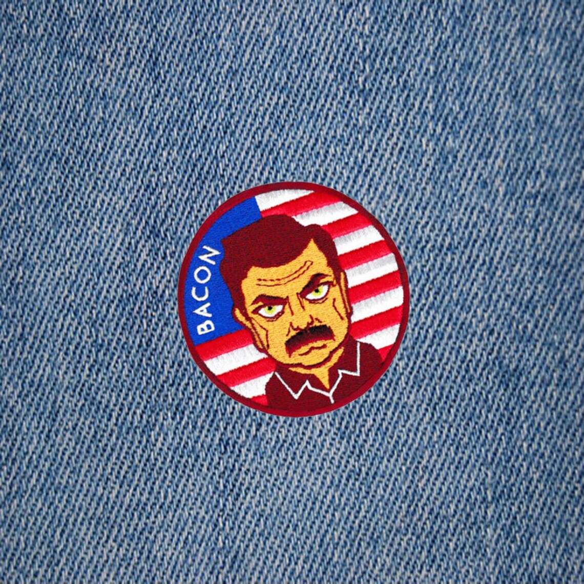 Large Cute & Funny TV Patch 9cm Applique | Etsy