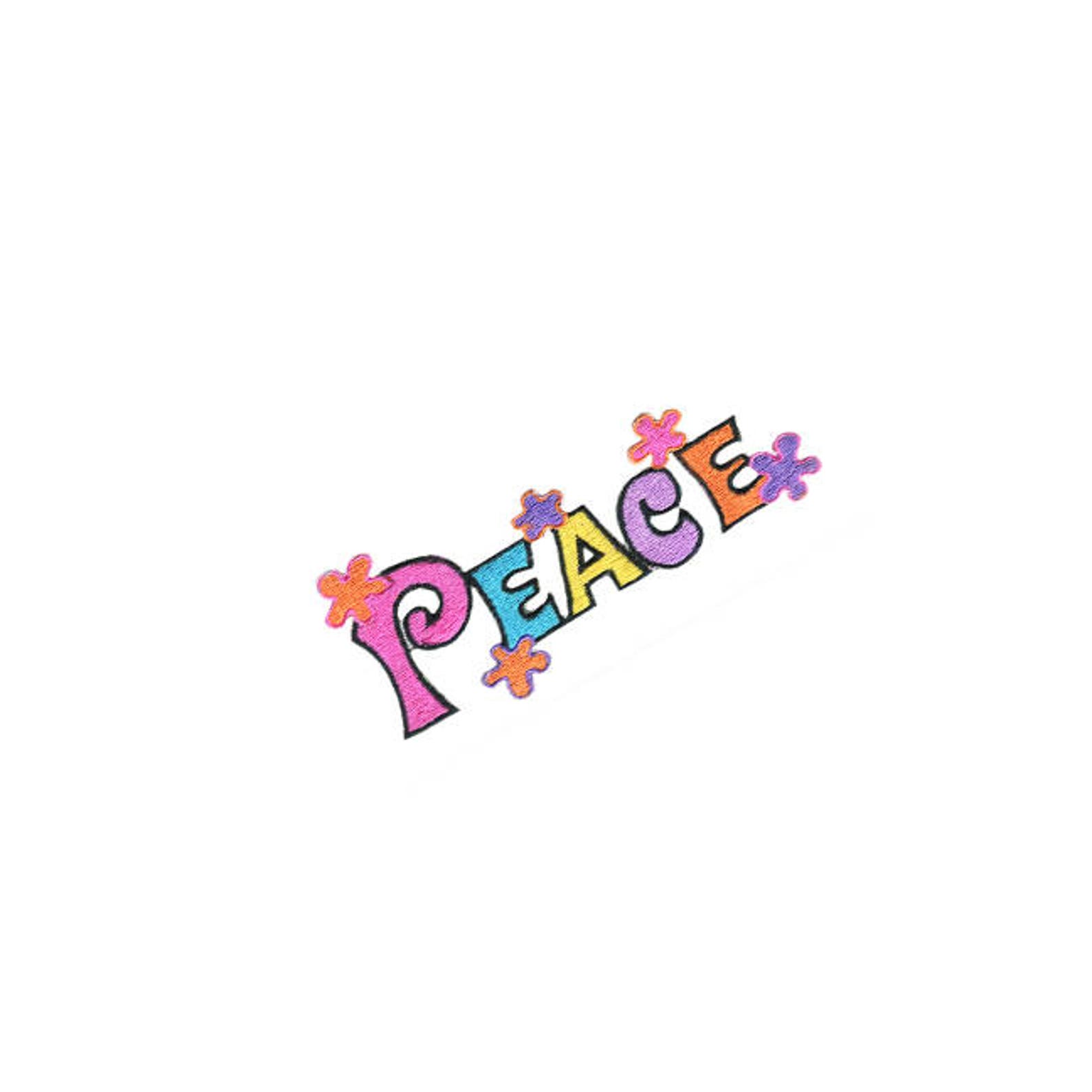 Cute Vintage Style Peace Patch Badge 15.5cm Applique - Etsy