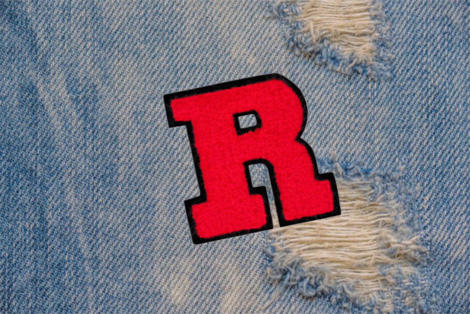 XL Extra Large Chenille Red Letter r Patch 9.5cm - Etsy