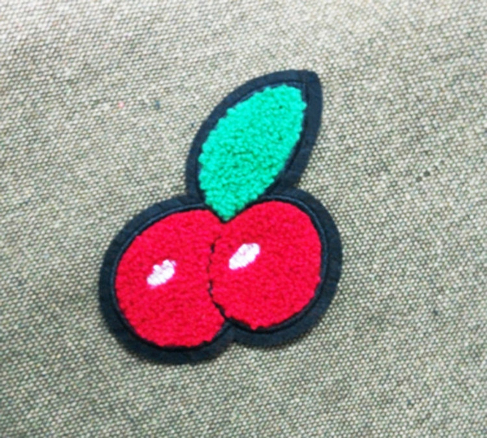 Large 10cm Chenille Cherry Patch | Etsy