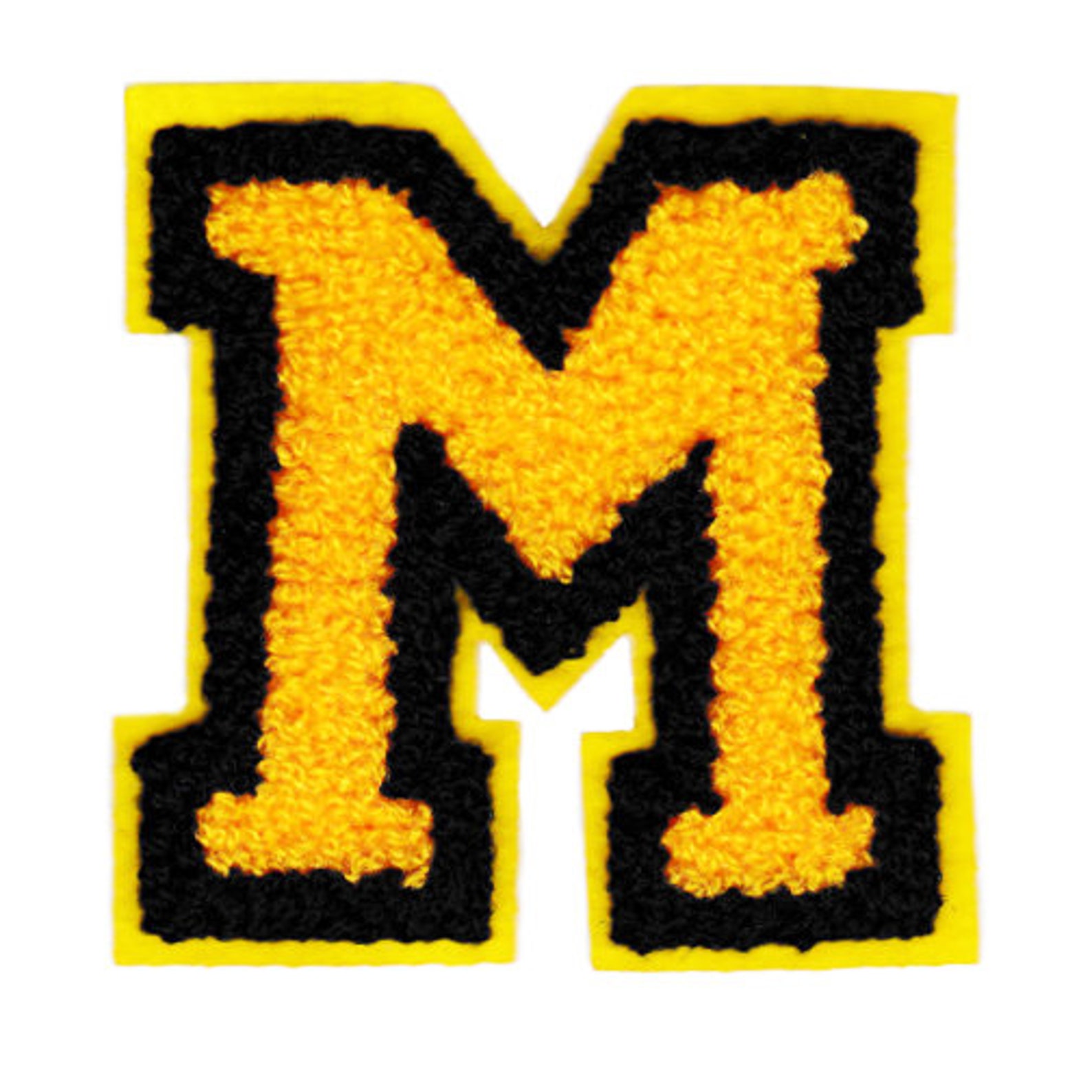 Large Chenille Blue and Yellow Letter m Patch 8cm - Etsy
