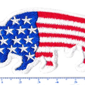 Cool USA American Flag Embroidered Bison / Buffalo Tactical Morale ...