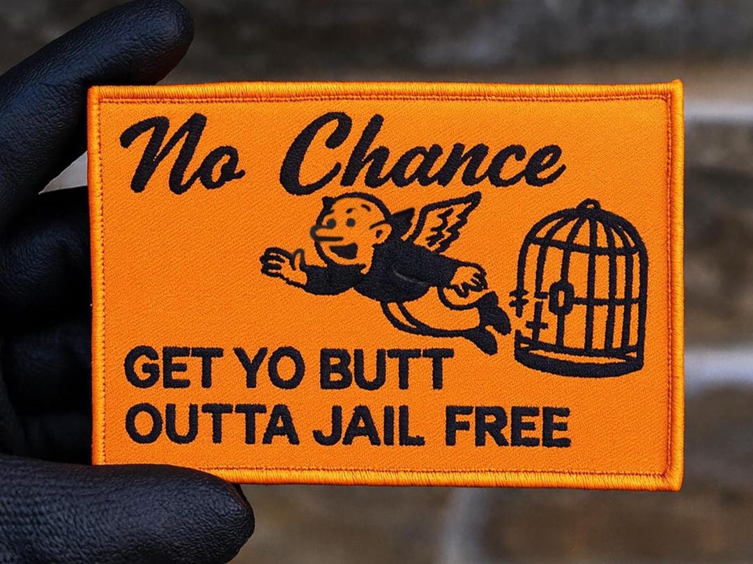 Parody Money Man Bank Robber Gangster Jail Morale Patch for Trucker Hat ...