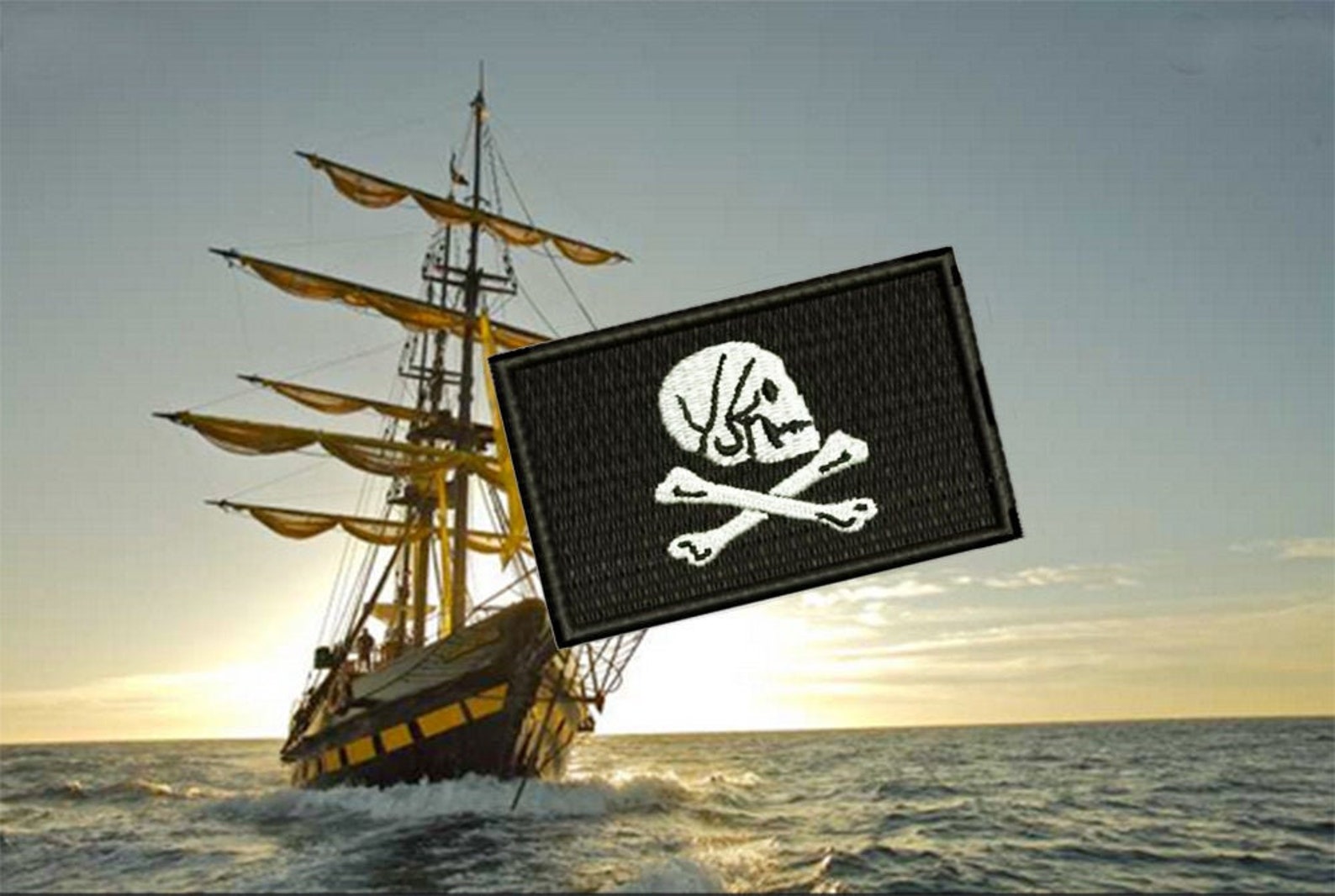 Long Ben Henry Every Tactical Pirate Flag Morale Patch Badge Diving 7cm ...