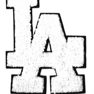 Large Chenille White Letter "la" Patch 12cm - 4.7 Inch Applique - Etsy