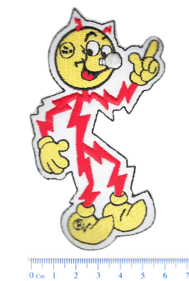 Cute 10.5cm Electric Man Patch - Etsy