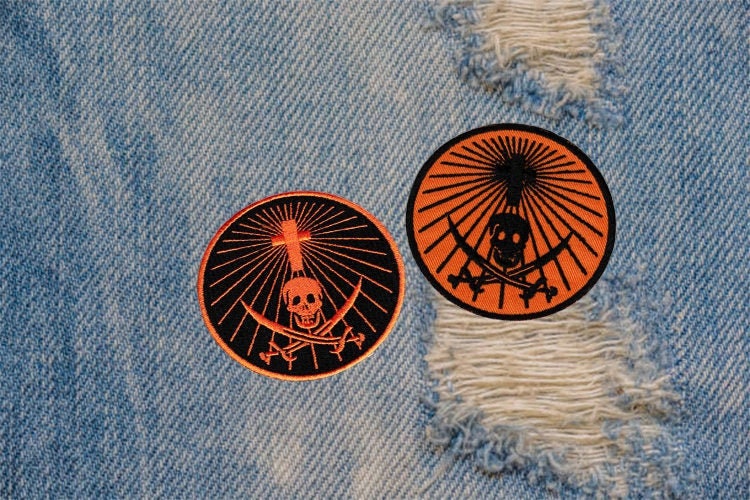 Metal Rock Tactical Military Morale Jolly Roger Pirate Skull Patch 7 ...