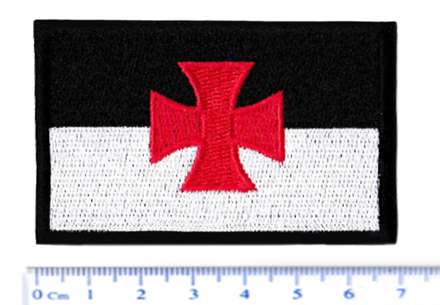 Cool Knights Templar Tactical Flag Embroidered Morale Patch Badge 7cm ...