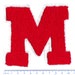 Large Chenille Red Letter m Patch 10.5cm Mike Mary - Etsy