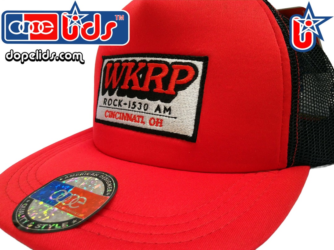 Vintage Style Mesh Trucker Cap Hat WKRP Cincinnati Patch Vintage TV 80 ...