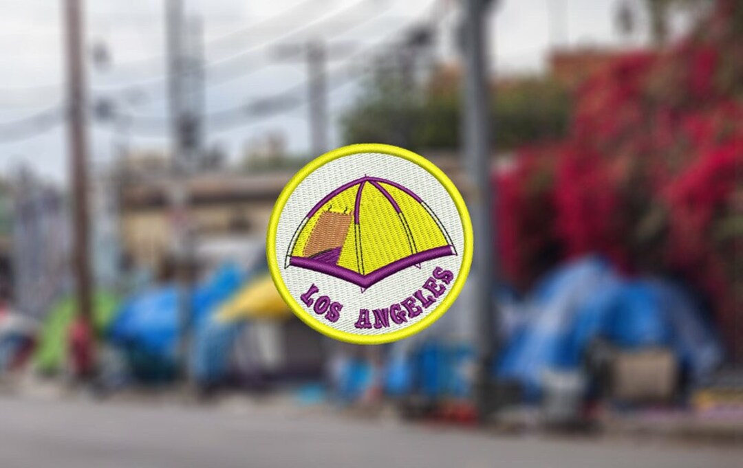 Los Angeles Tent Skid Row Camping California Shirt Patch Badge 7.5cm ...