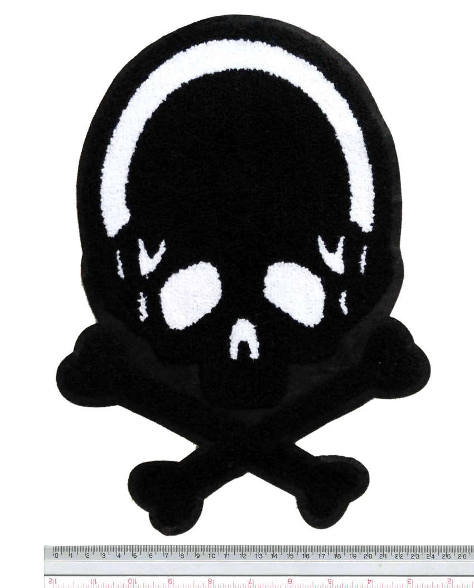 XXL Extra Large Chenille Skull & Headphones Patch 29cm | Etsy