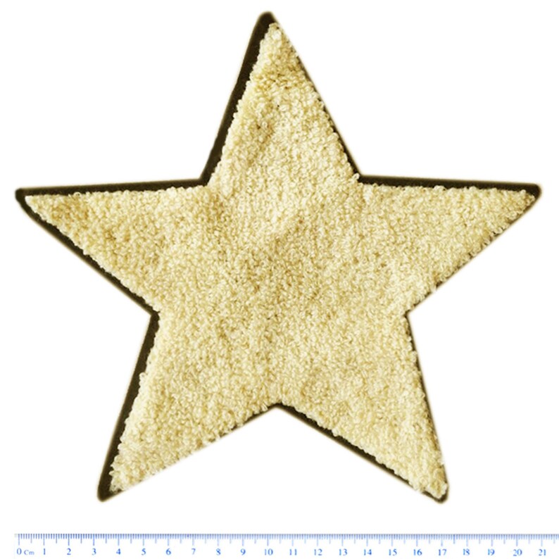 XXL Extra Large Chenille Tan Star Patch 22cm Applique - Etsy
