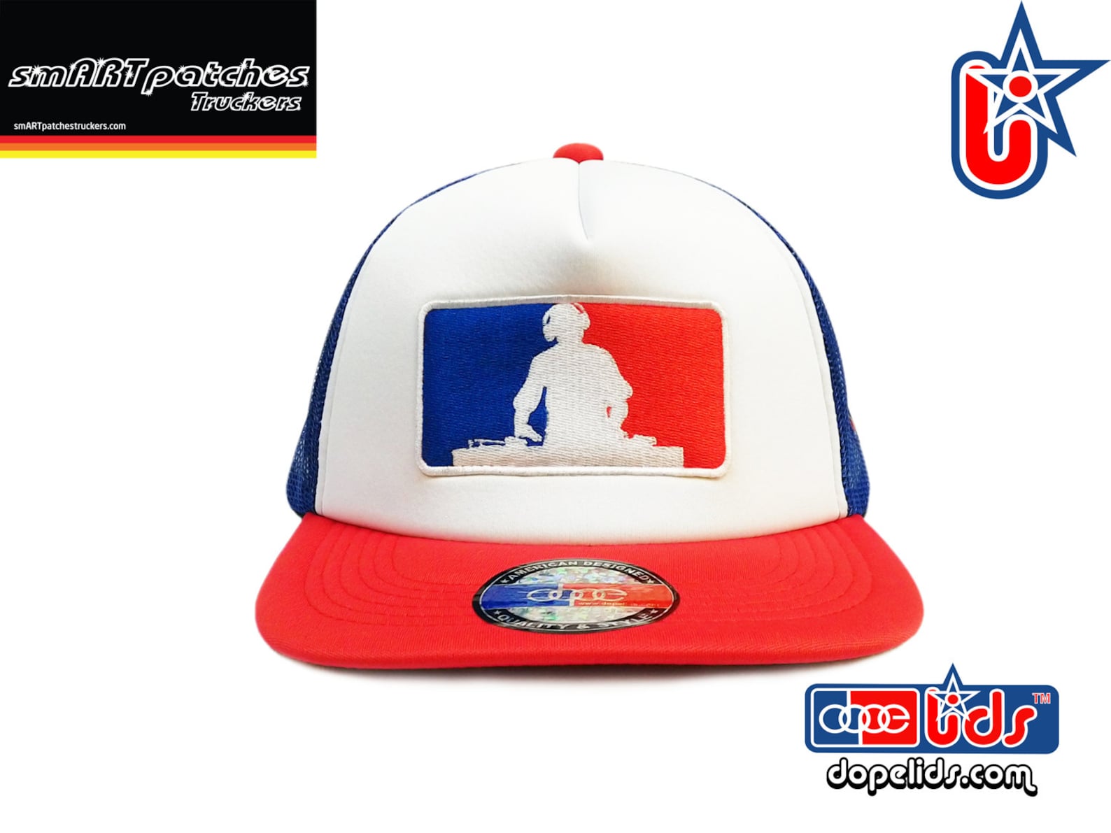 Major League DJ Turntable Headphones Trucker Hat Cap Patch - Etsy