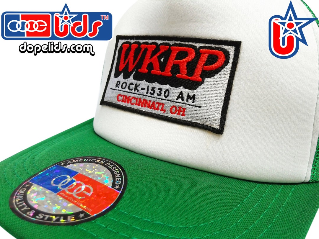 Vintage Style Mesh Trucker Cap Hat WKRP Cincinnati Patch Vintage TV 80 ...
