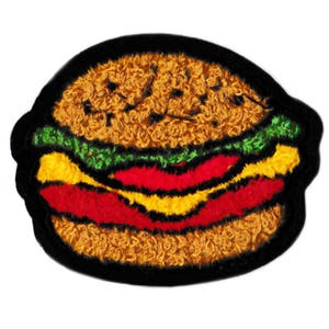 Cute Style Chenille Hamburger Patch 7cm Applique - Etsy