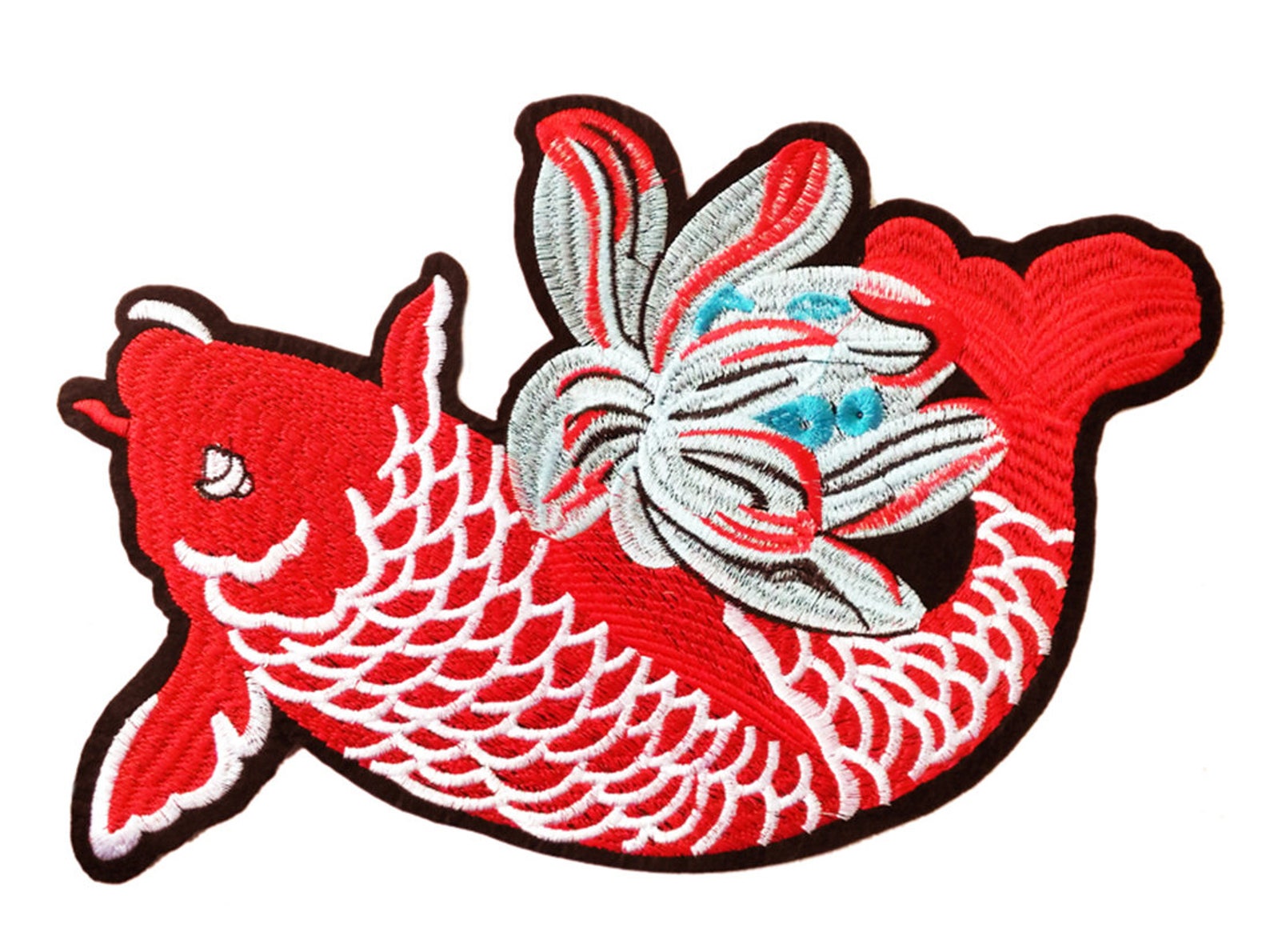 Beautiful XXL Extra Large 30cm Red Koi Fish Patch 12 Inch - Etsy