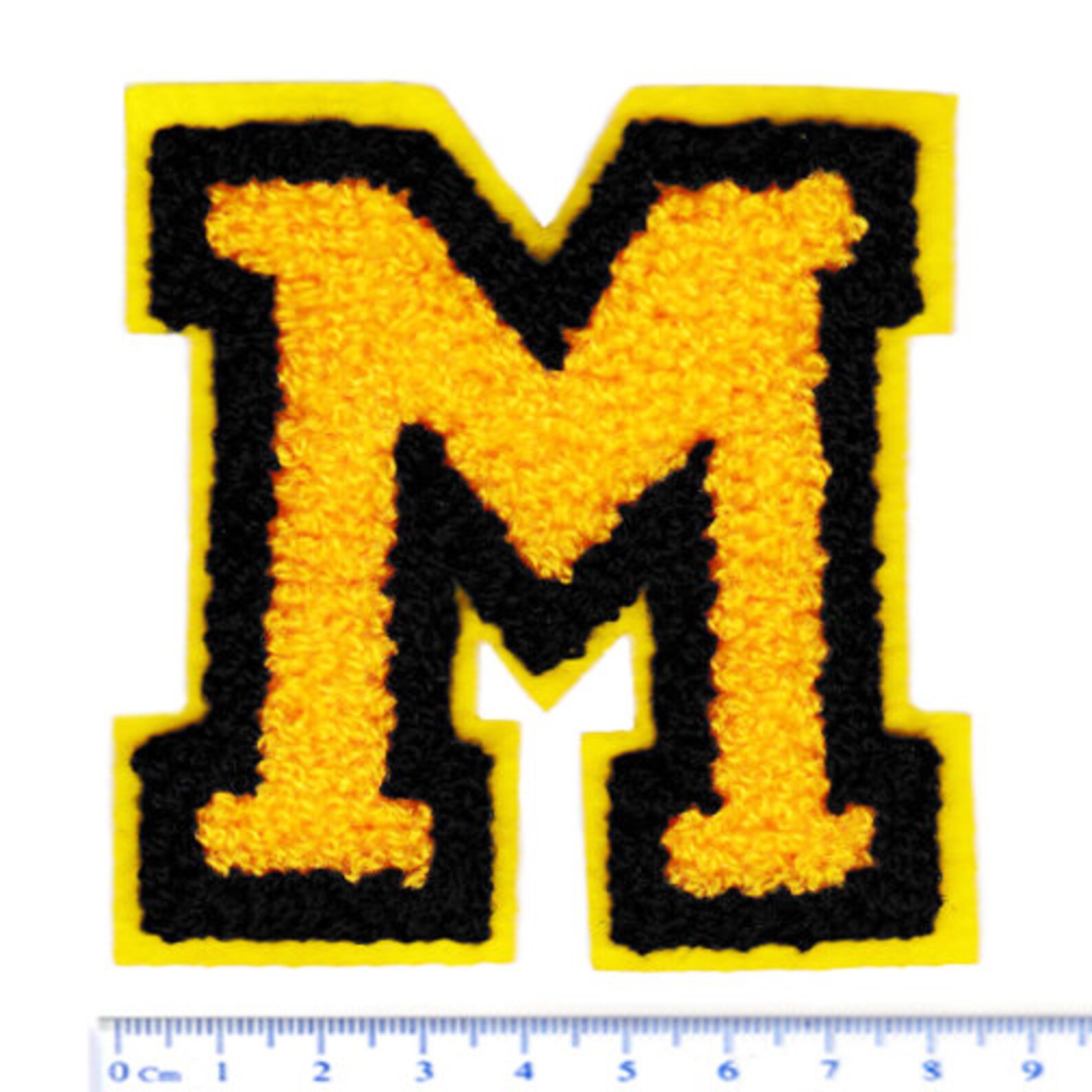 Large Chenille Blue and Yellow Letter m Patch 8cm - Etsy
