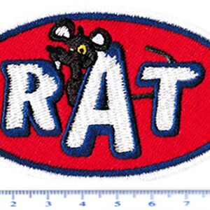RAT Rat Rod Hot Rod Patch Badge Auto Old Car Classic Car 9cm / 3.5 Inch ...
