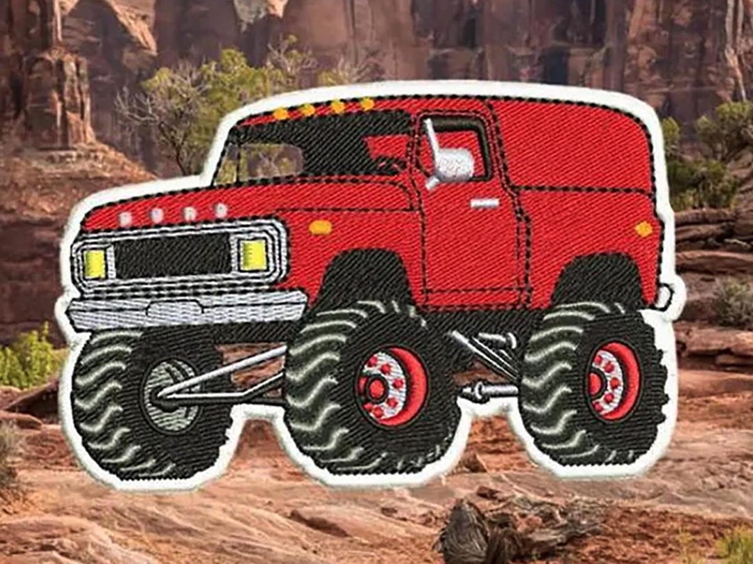 Off Road Tactical Military 4x4 4WD Red 80's Pickup Truck Patch for ...
