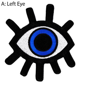 Cool Large Eye Patch Badge for Hat Cap Jacket 10cm Applique (left Eye ...