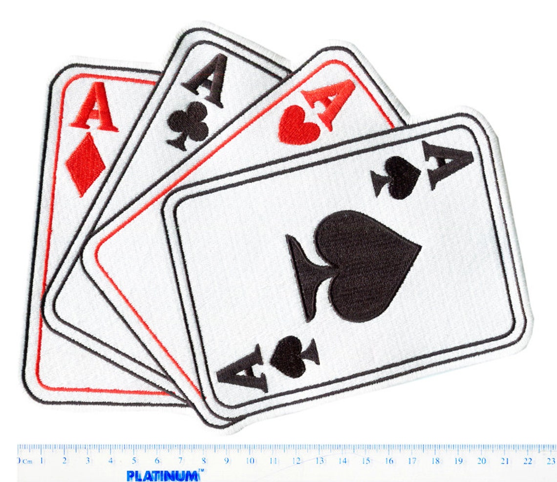 Super Extra Large ACES Patch 24cm X 18cm for Jacket or Shirt Poker ...