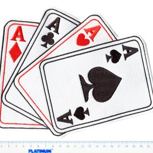Super Extra Large ACES Patch 24cm X 18cm for Jacket or Shirt Poker ...