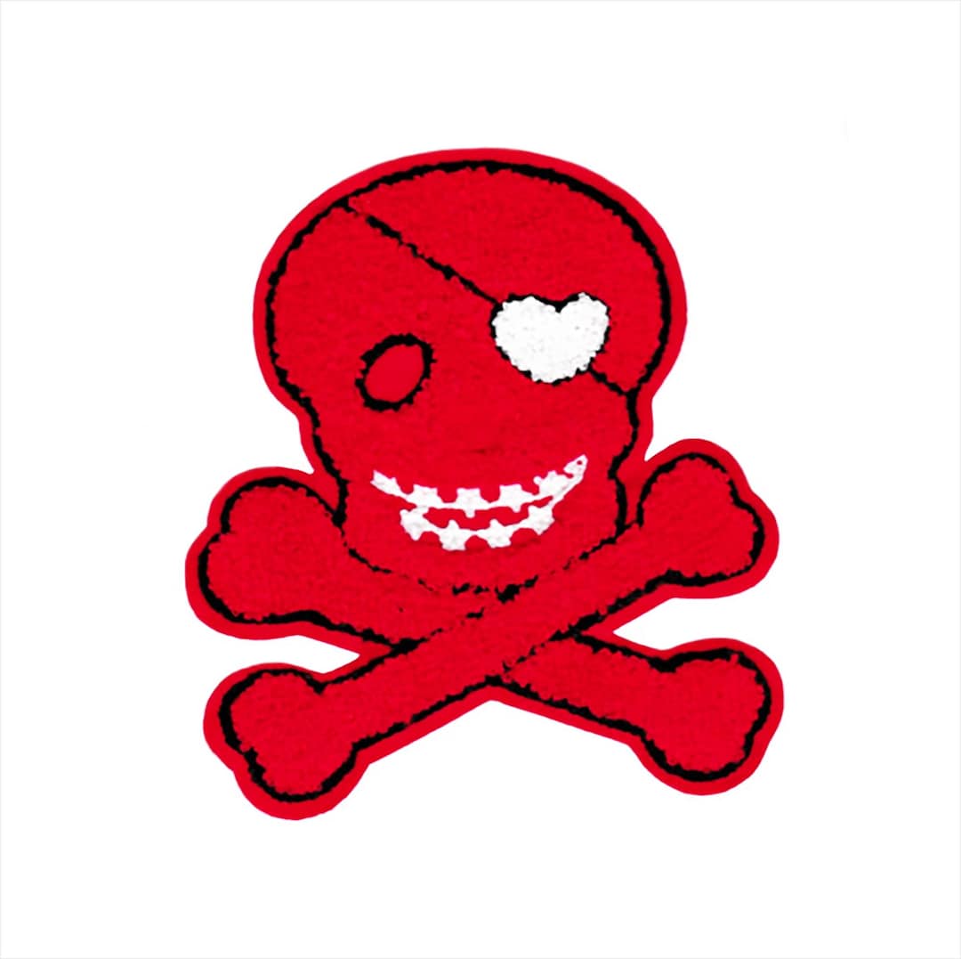 XXL Super Cool Extra Large Chenille Red Skull Patch 17cm / 6.7 Inch - Etsy