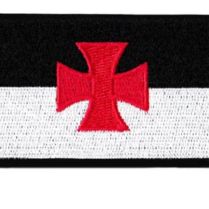 Cool Knights Templar Tactical Flag Embroidered Morale Patch Badge 7cm ...