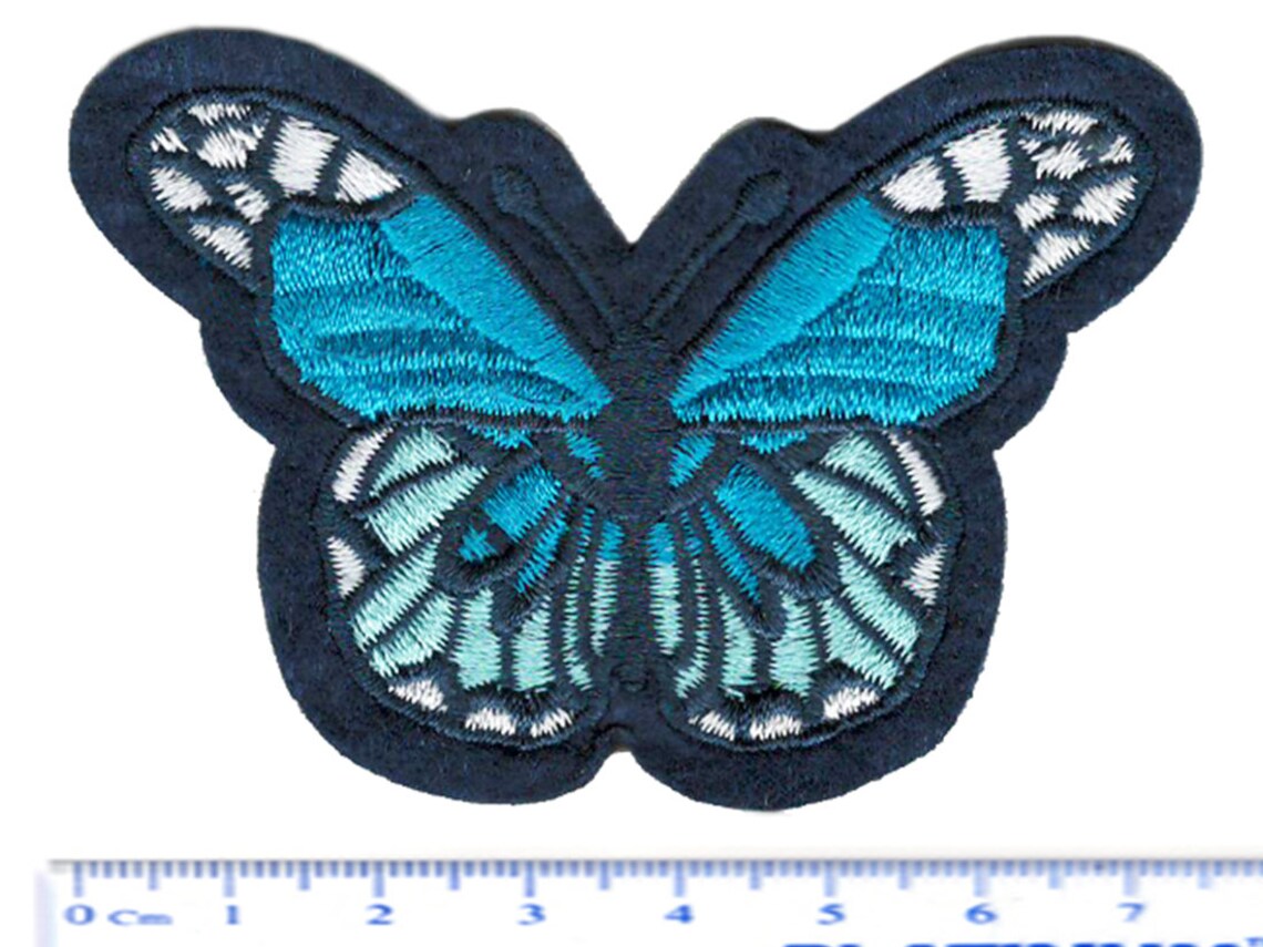 Beautiful 7.5cm Blue Butterfly Patch - Etsy