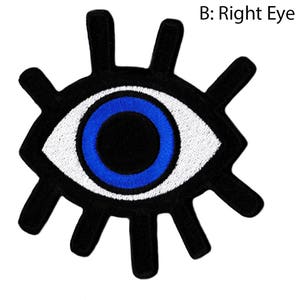 Cool Large Eye Patch Badge for Hat Cap Jacket 10cm Applique (left Eye ...