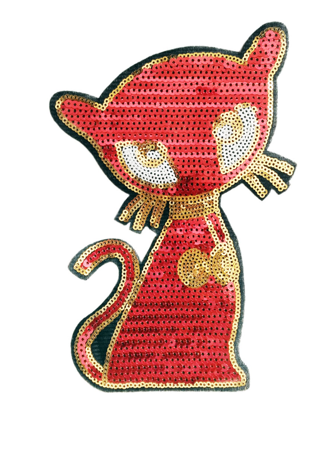 XXL Extra Large Stunning Red Sequin Sequins Kitty Cat Patch - Etsy