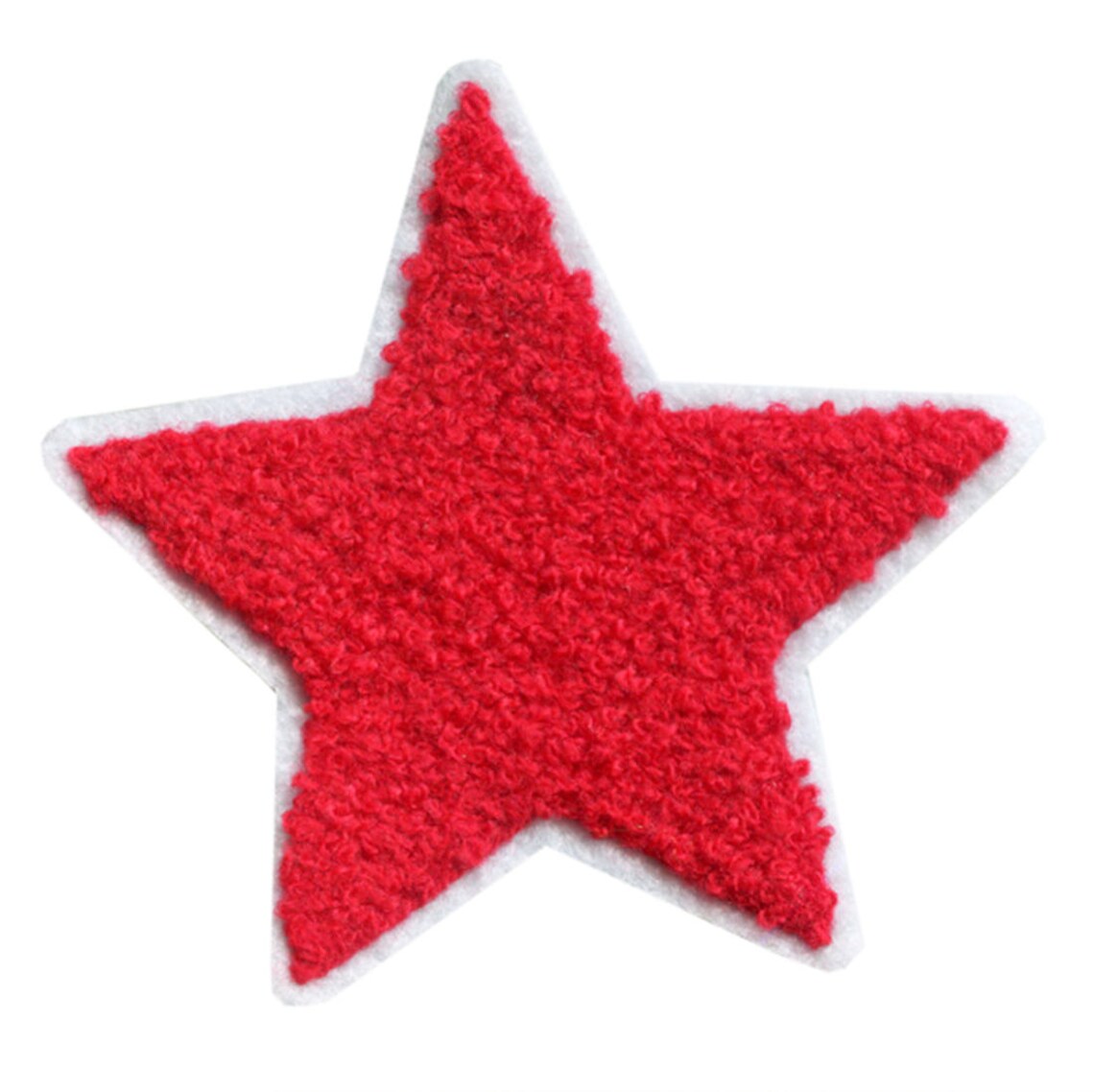 Chenille Red Star Patch 10cm Applique | Etsy
