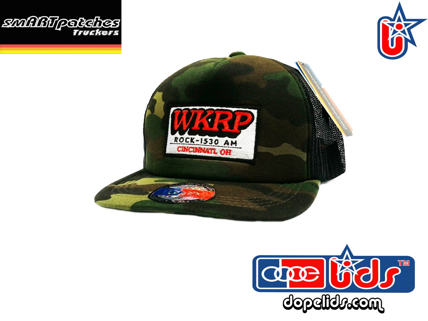 Smartpatches Truckers Vintage Style Mesh Trucker Cap Hat WKRP ...