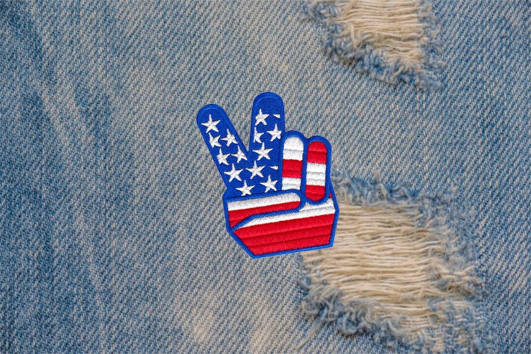 Vintage Style Peace 70's Patch American Motorcycle Chopper Biker Flag ...