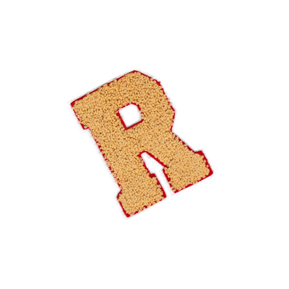 XL Extra Large Chenille Tan Letter "r" Patch 13cm / 5.1 Inch Ruby Rob ...